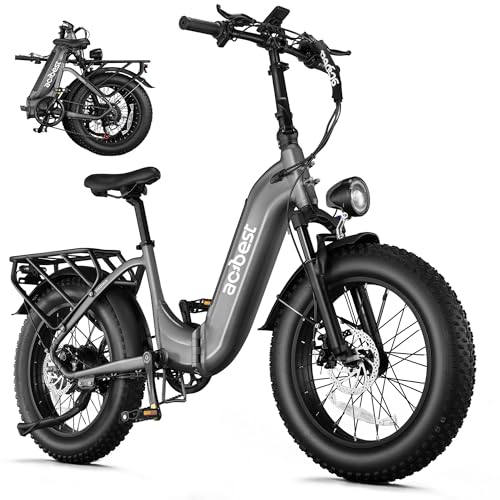 ACTBEST Knight Folding Electric Bike, Peak 1000W Cruiser Fat Tire Ebike ...