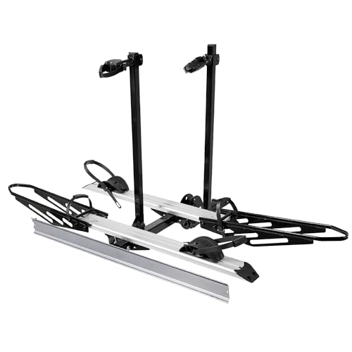 Rockland Foldable 2-Ebike Rack with Ramp, 200 lbs Capacity, Hitch Mount ...