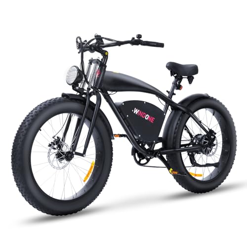 Windone Retro Electric Bike for Adults, 1000W Peak Motor, 28MPH Speed ...